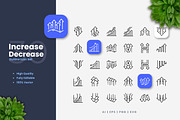 Increase and Decrease Outline Icons