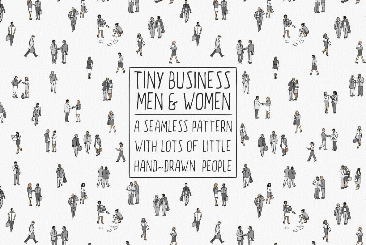 Tiny Business People - Hand Drawn, a Person Illustration by Franzi draws