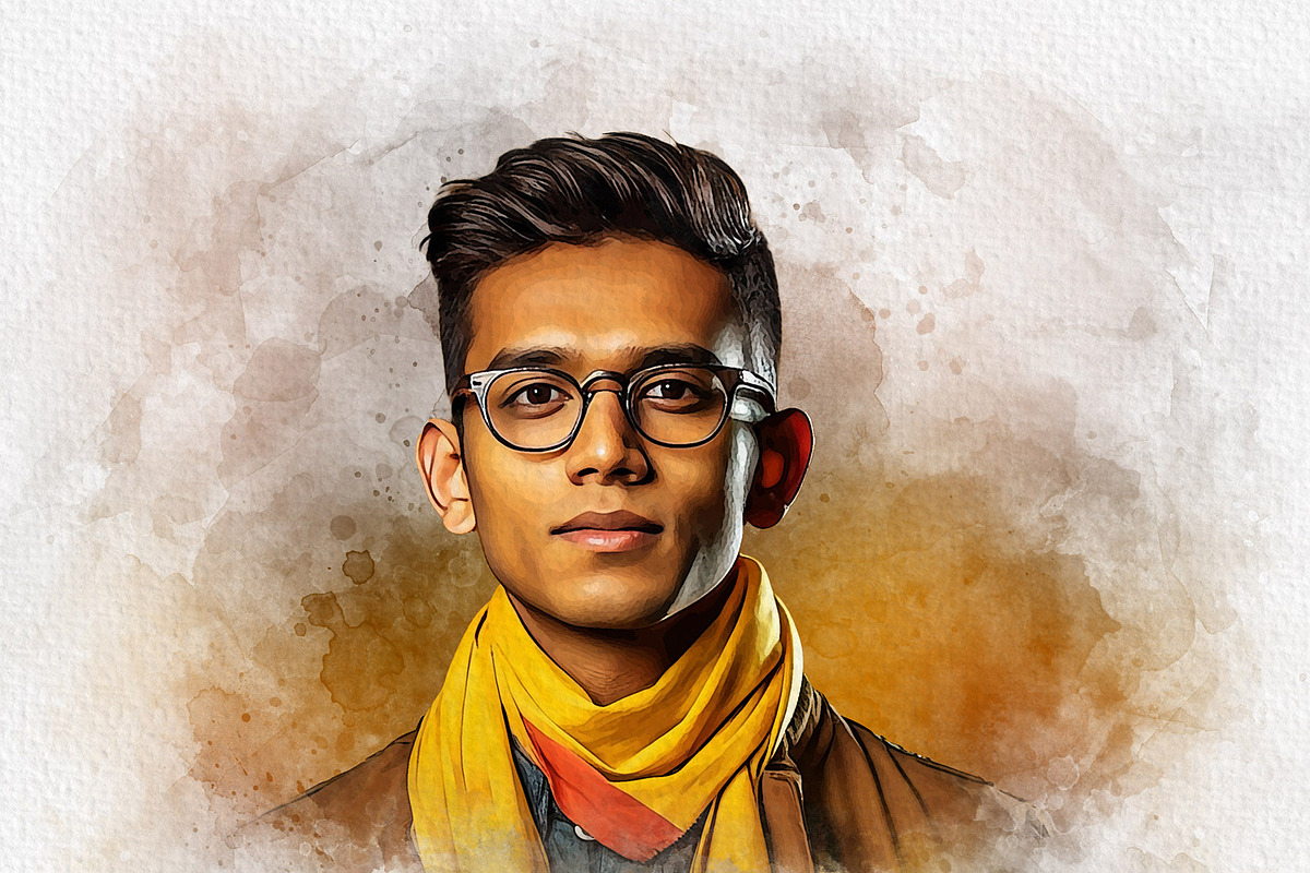 Editable Portrait Effect, an Action Add-On by Photoshop Action