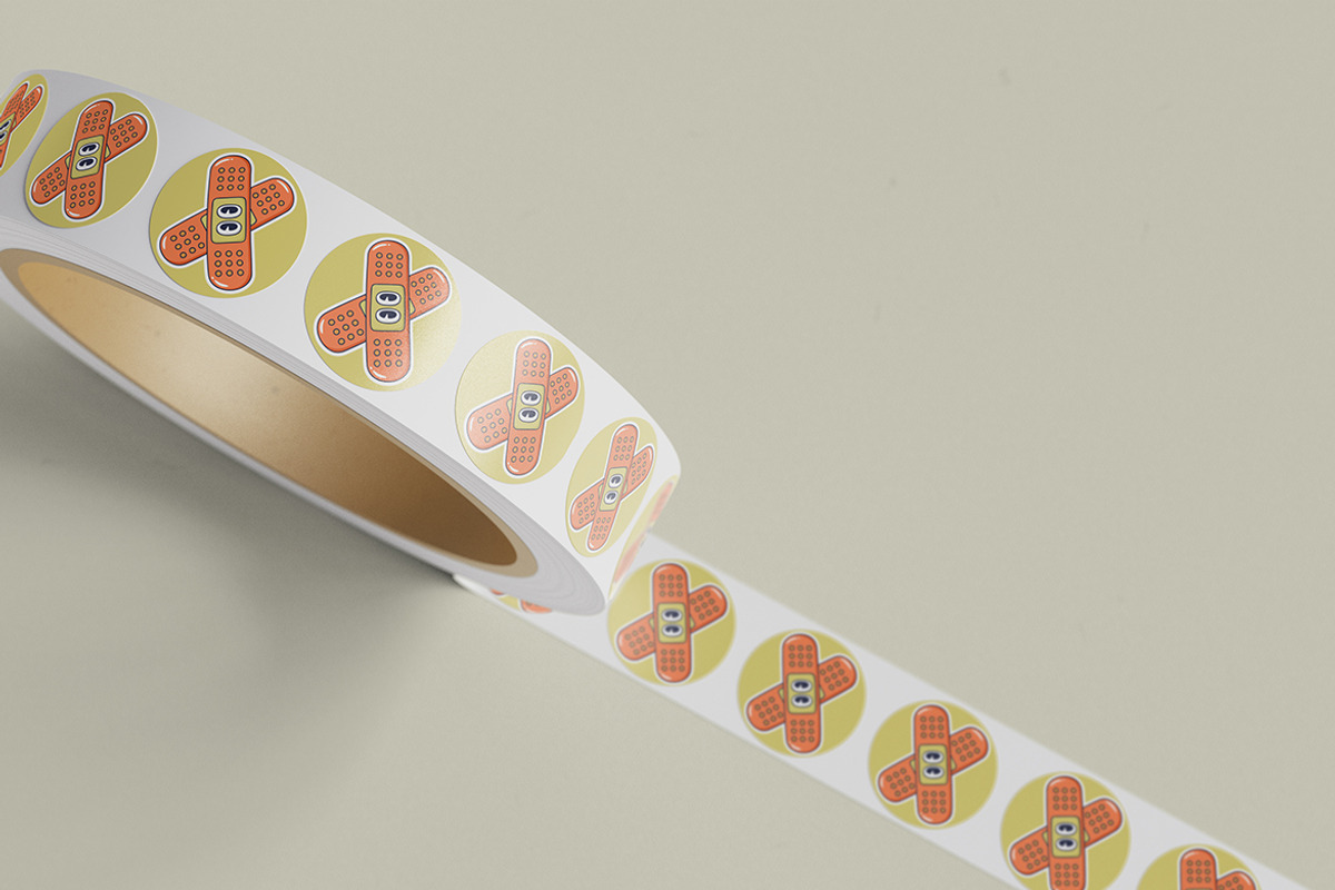 Sticker Roll Mockup