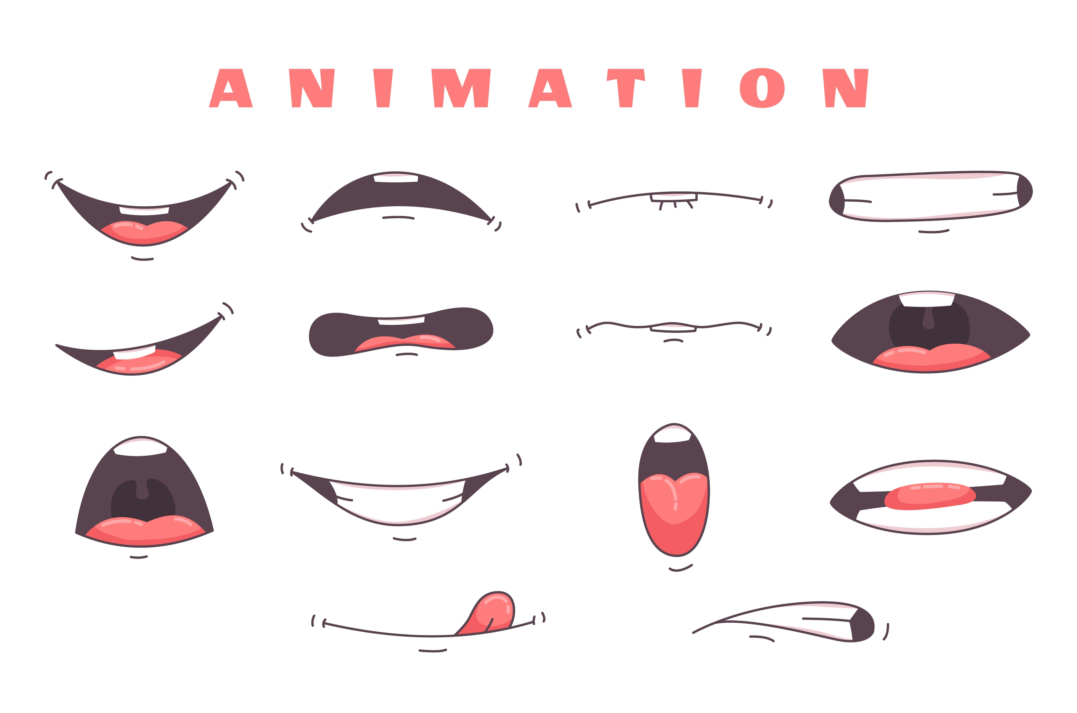 Mouth animation. Funny cartoon, an Object Graphic by Things for designers
