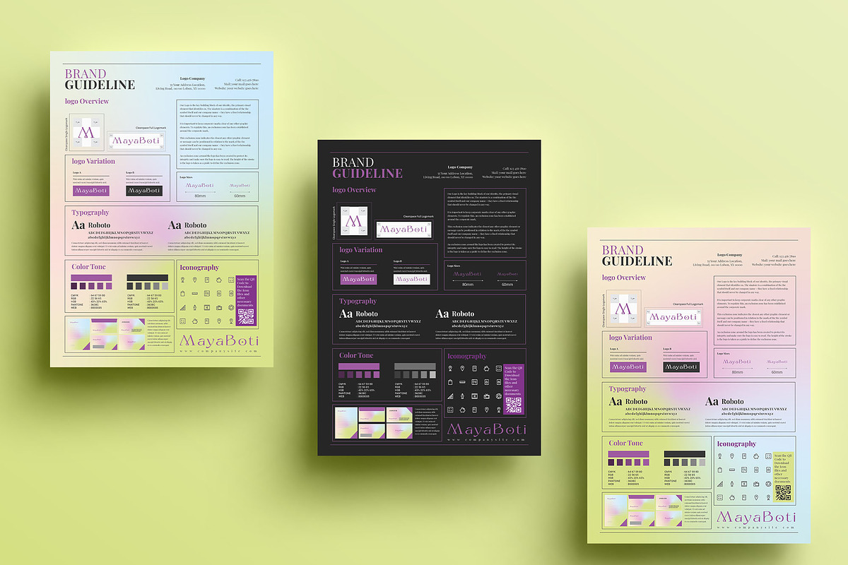 A3 Brand Guideline poster Design