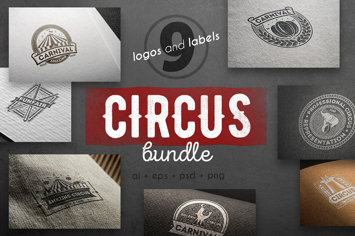 Circus logo kit, a Branding & Logo Template by Alfazet Chronicles