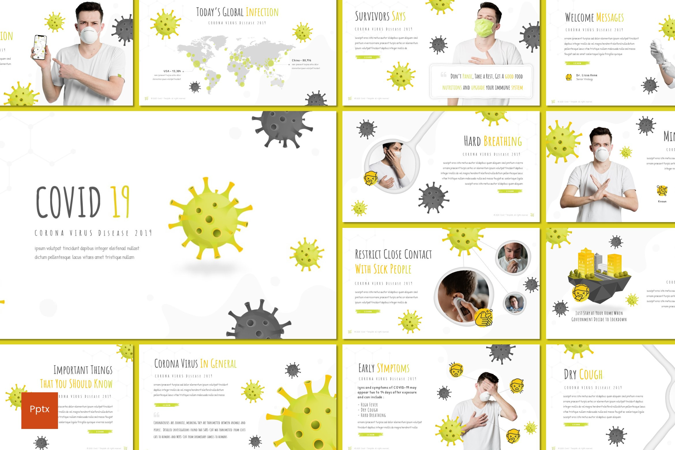 Covid 19 - Powerpoint Template, a Presentation Template by inspirasign