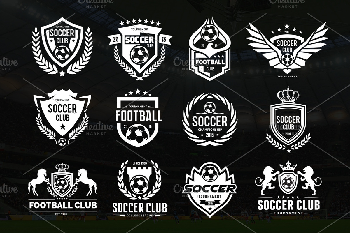 Football logo Set (Vector+PSD), a Branding & Logo Template by ...