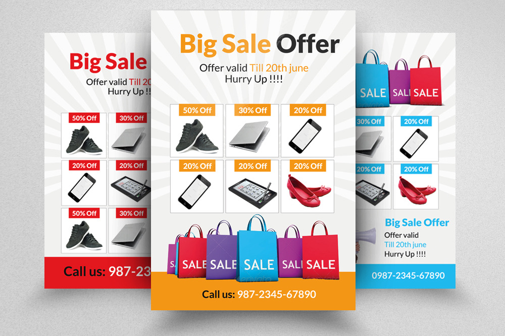Big Sale Offer Flyer Template, a Flyer Template by Psd Templates