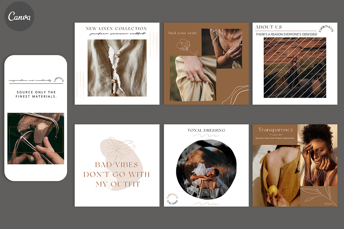 LYRA INSTAGRAM TEMPLATES CANVA, a Social Media Template by IsikChic