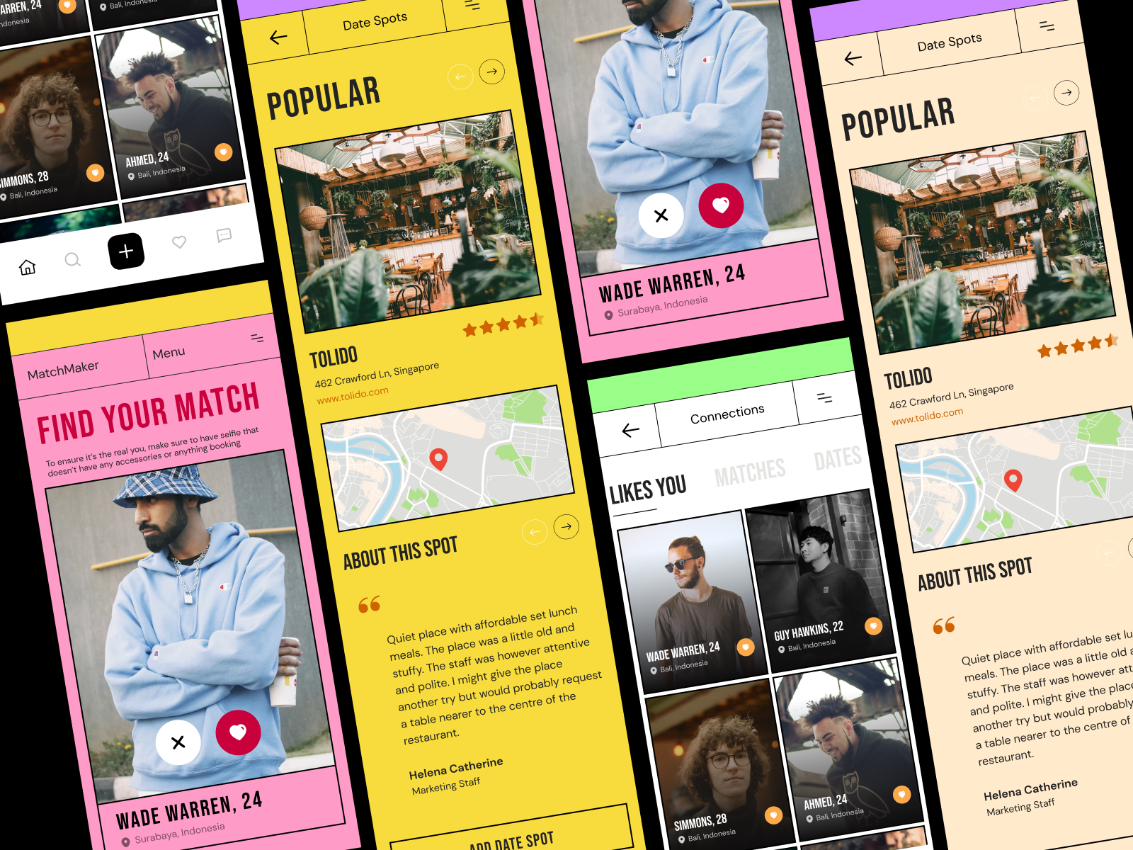 Dating mobile app design UI KIT