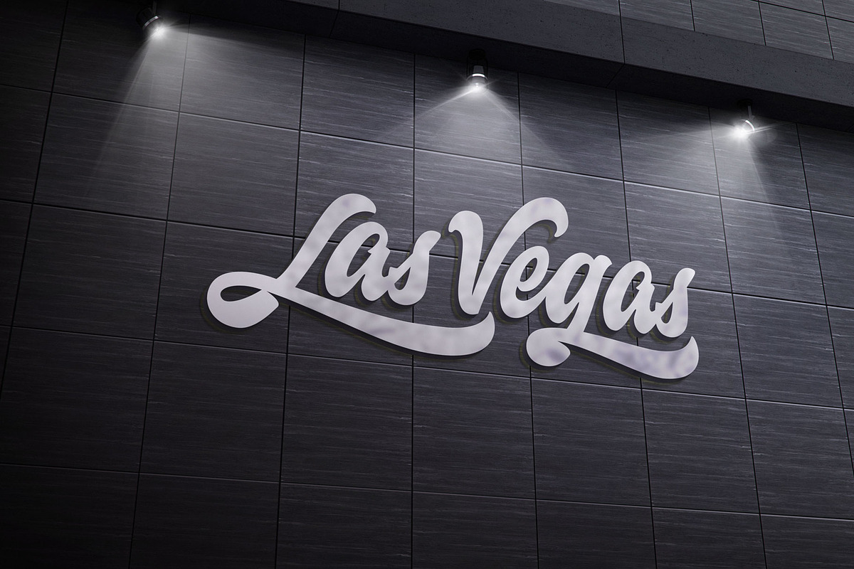 Las Vegas vector lettering, an Illustration by Shimanov Types