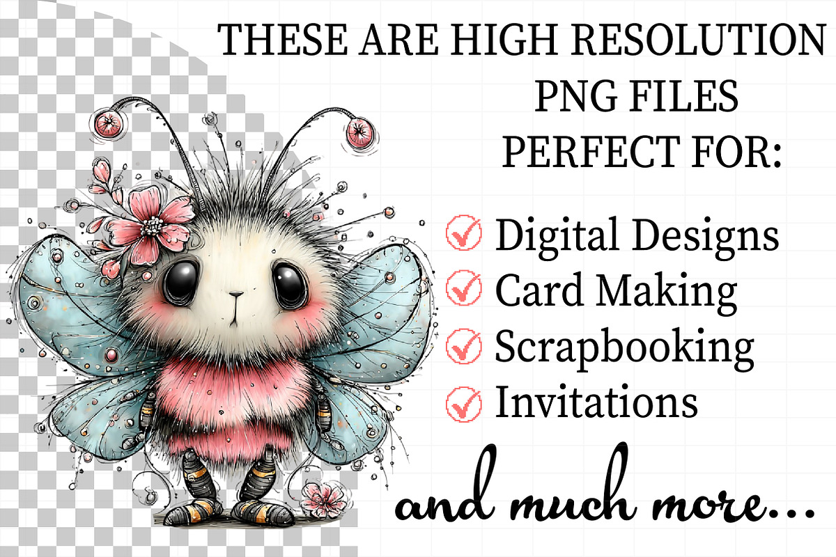 Whimsical Easter Bee Clipart, an Illustration by Daily.Designs