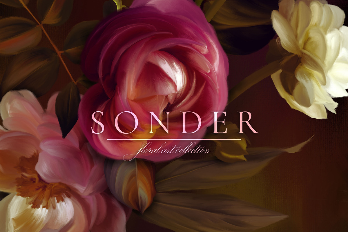 Sonder Oil Paint Floral Collection, an Illustration by Eclectic Anthology