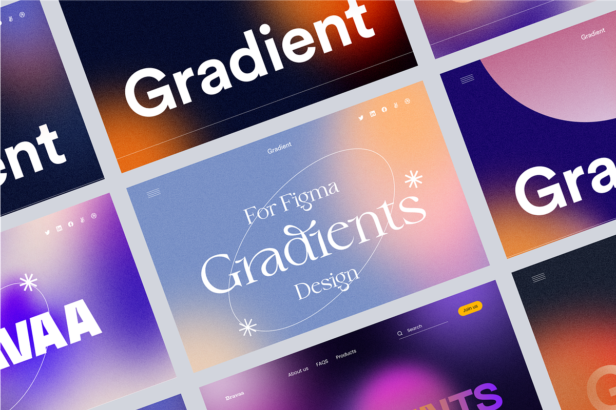 UI Gradient Kits and Template, an UI Kit Template by Ahmed Rubel