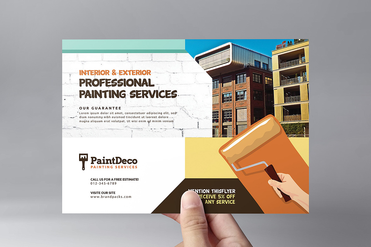 Painter & Decorator Flyer Template, a Flyer Template by BrandPacks