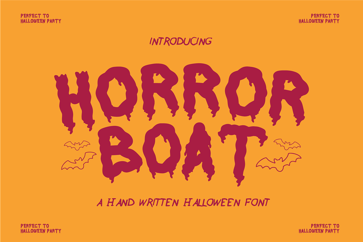 Horror Boat | Halloween Font, a Handwritten Font by Berdansabersama