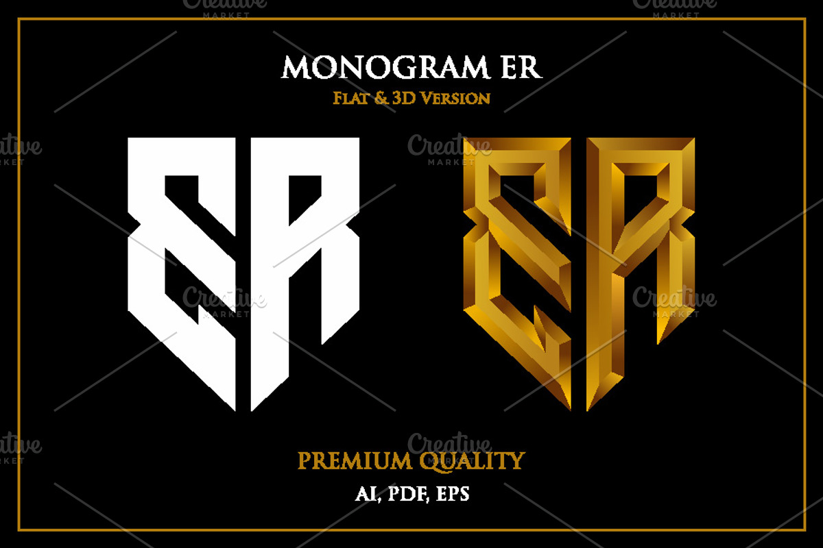Modern & 3D Monogram Logos, a Branding & Logo Template by Buqancreative