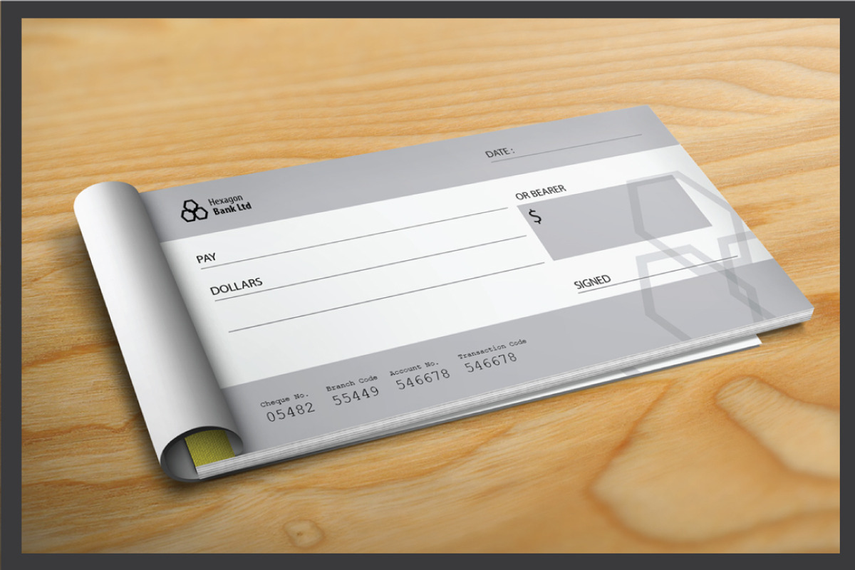 Cheque/Check Book Template v.01, a Stationery Template by voryu