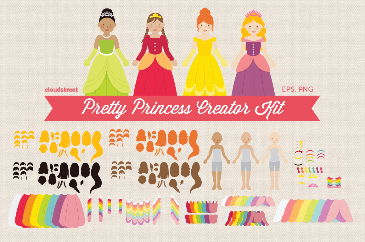 Pretty Princess Creator Kit, an Illustration by cloudstreetlab