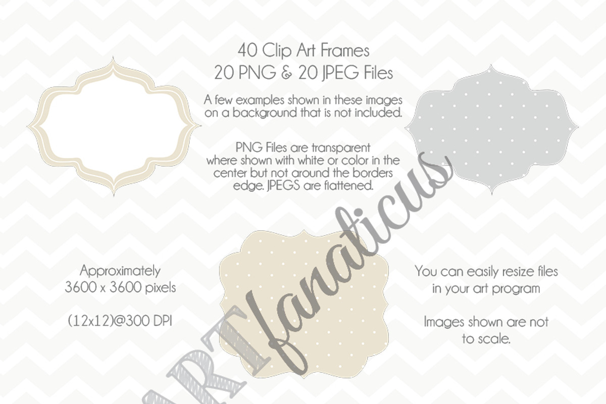 NEUTRAL FRAMES CLIPART, an Illustration by Artfanaticus