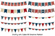 Vintage Patriotic Digital Bunting | Illustrations ~ Creative Market