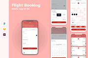 Flight Booking Mobile App UI Kit, an UI Kit Template by uicube