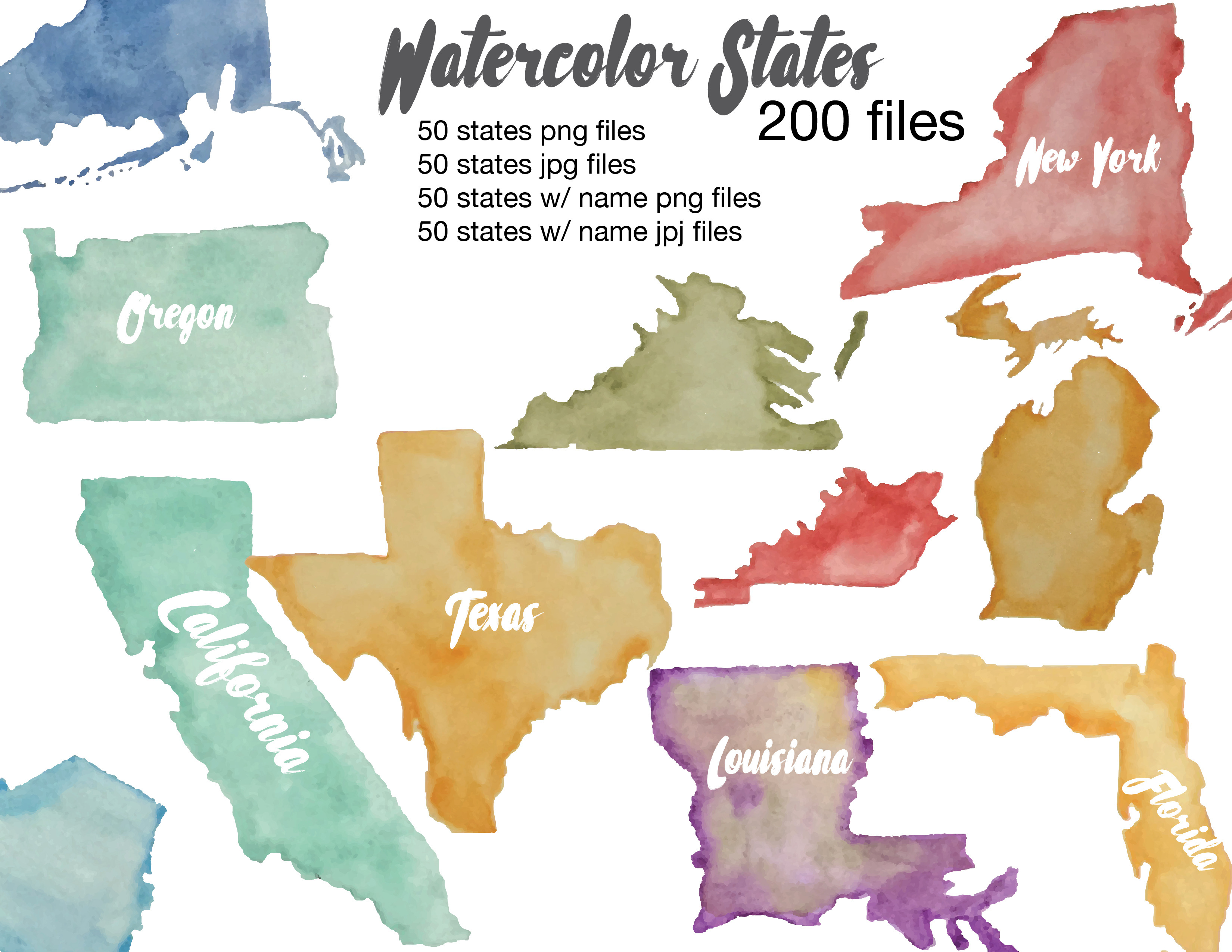 Watercolor States, an Illustration by Valeri Nick