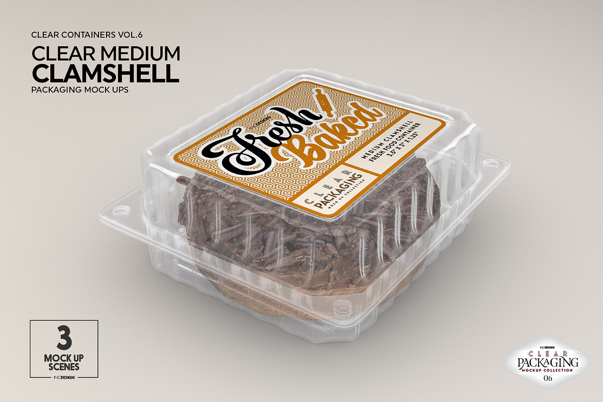 Medium Clamshell Packaging Mockup, a Product Mockup by INCDesign