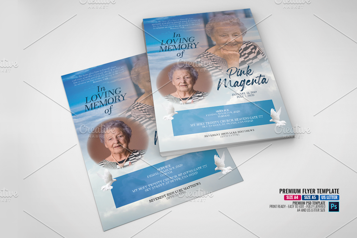 Memorial Service Program Flyer