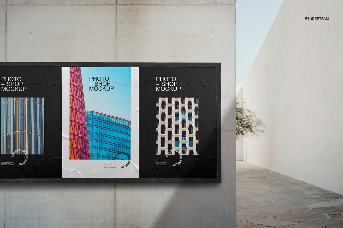 Wall Poster Mockup Set (10 PSD)