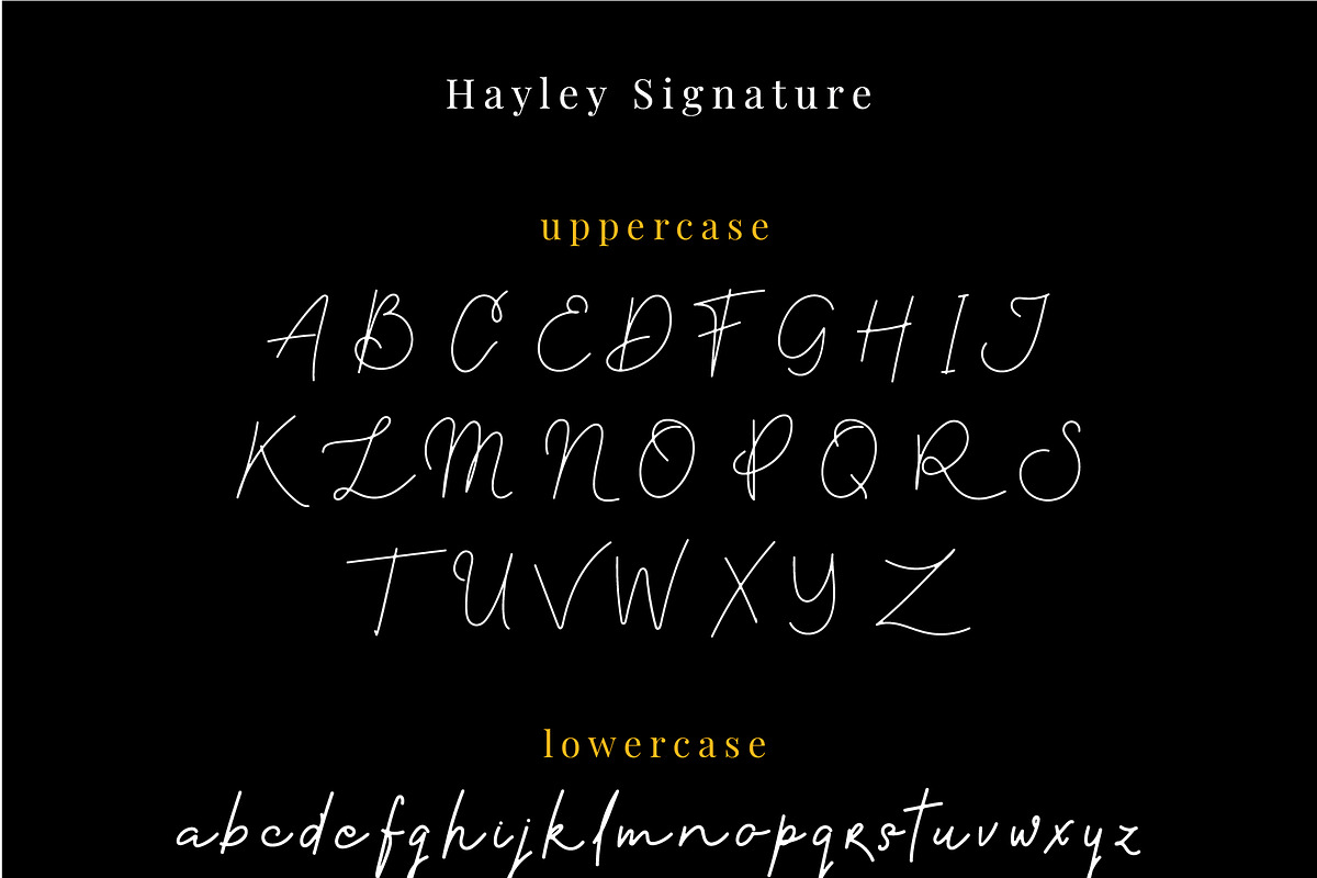 Hayley Signature, a Handwritten Font by yellowline