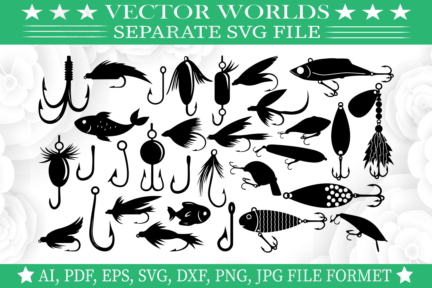 Fishing Lure SVG, Fishing Lures SVG, an Object Graphic by VectorWorlds ...
