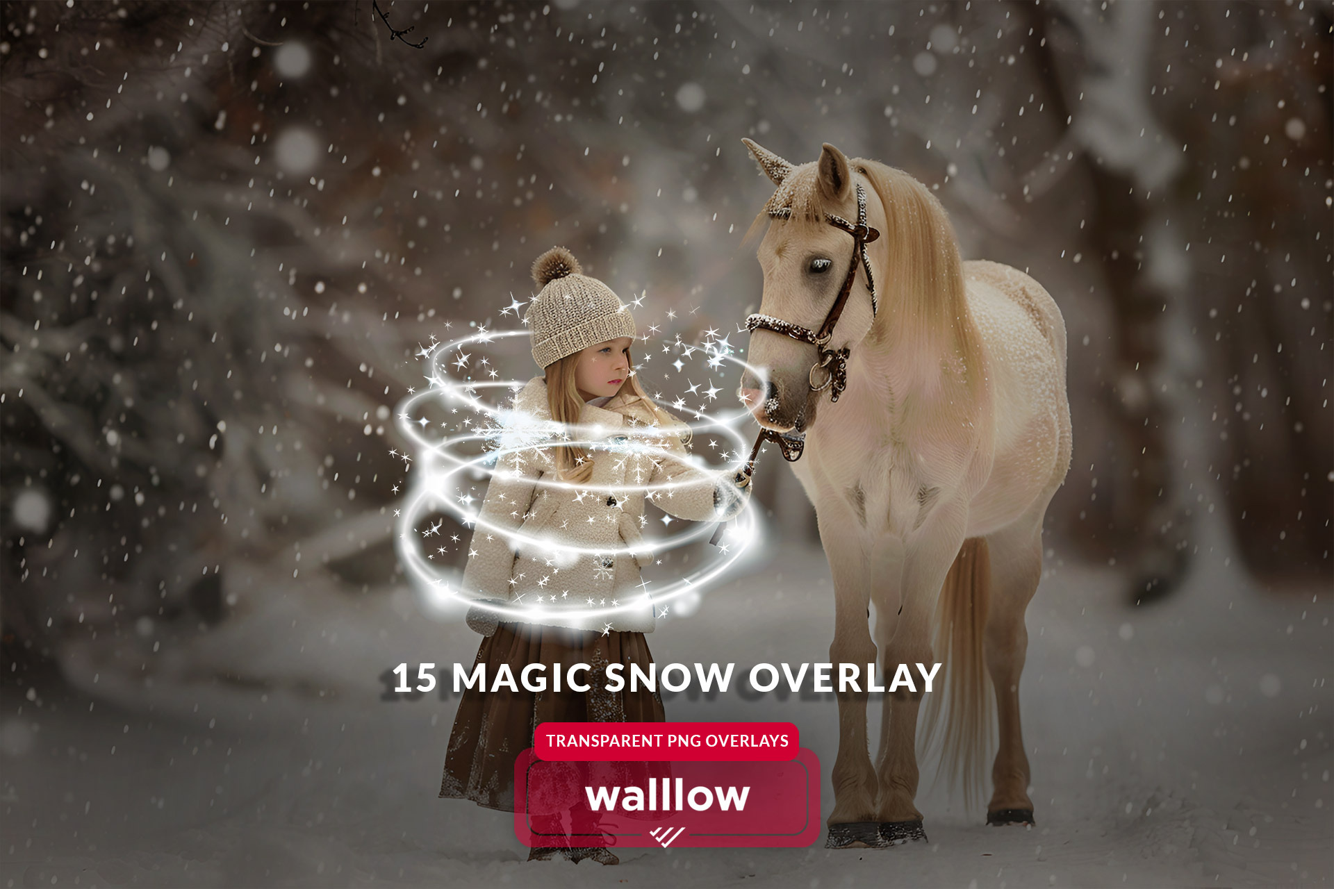Magic snow light png photo overlays, a Layer Style Add-On by Walllow ...