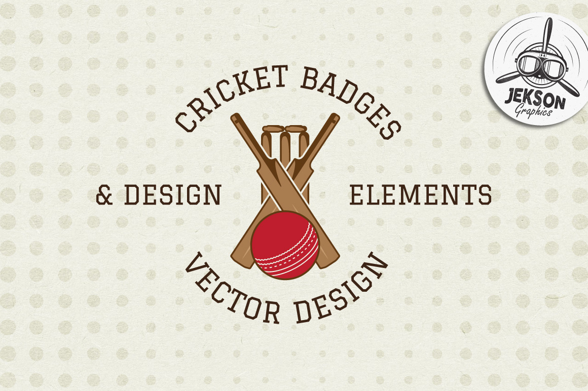 Cricket Badges & Extras, a Branding & Logo Template by JeksonGraphics