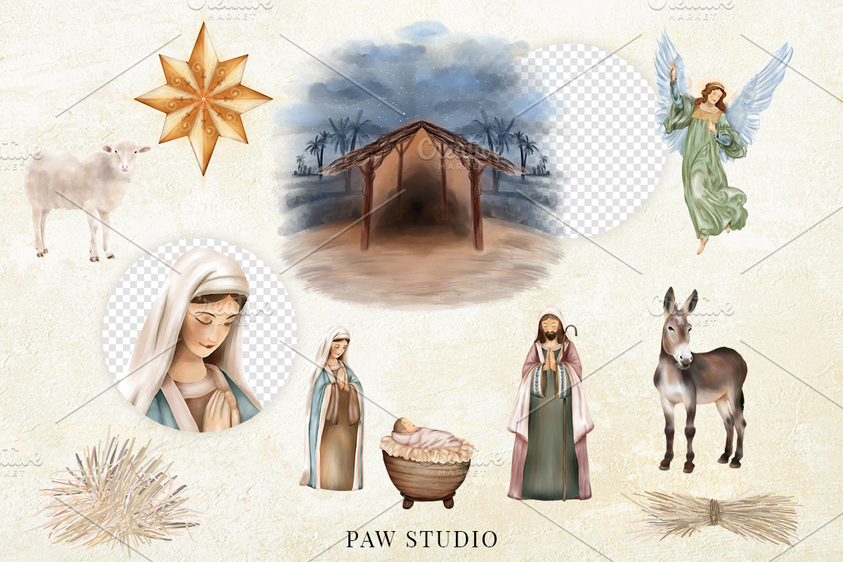 Religious Christmas Clipart Birth Jesus