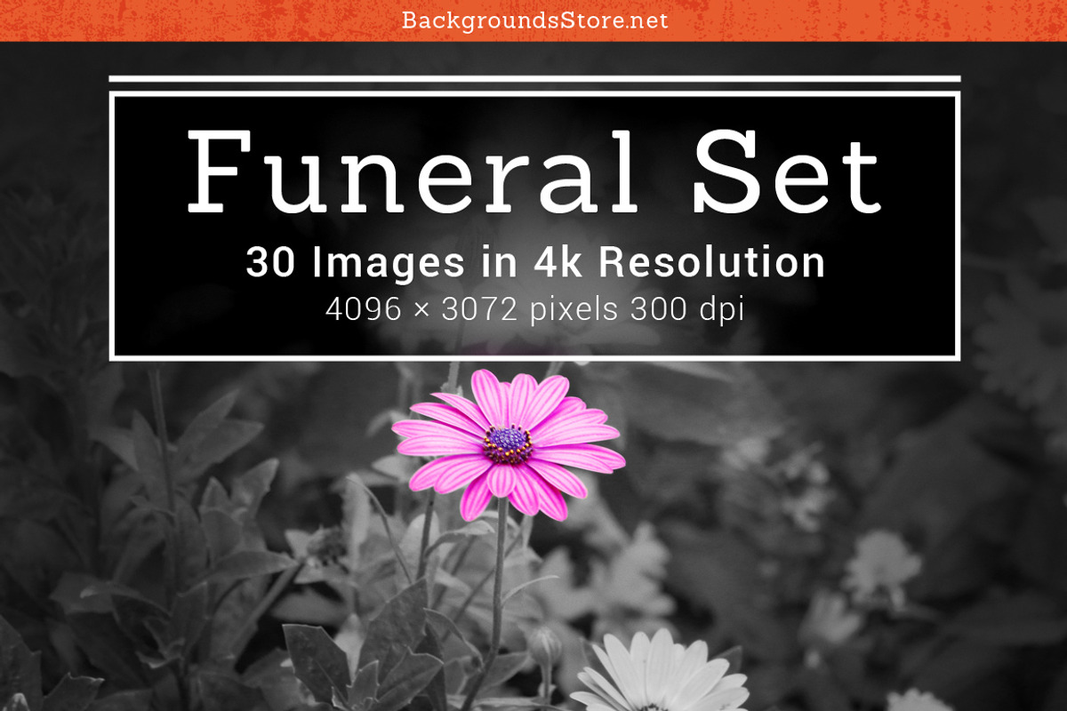 Funeral Set Mournful Images, a Texture Graphic by Backgrounds Store