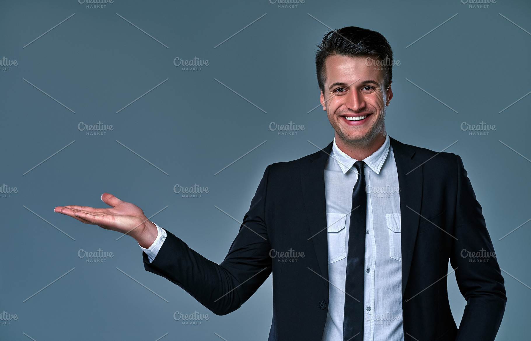 Man on gray background, a Person Photo by ORION Production | Creative ...