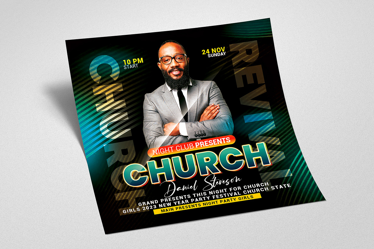 Church Revival Flyers, a Flyer Template by Psd Templates