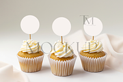 Circle Topper Mockup, Blank Cupcake, a Product Mockup by TatiMockup