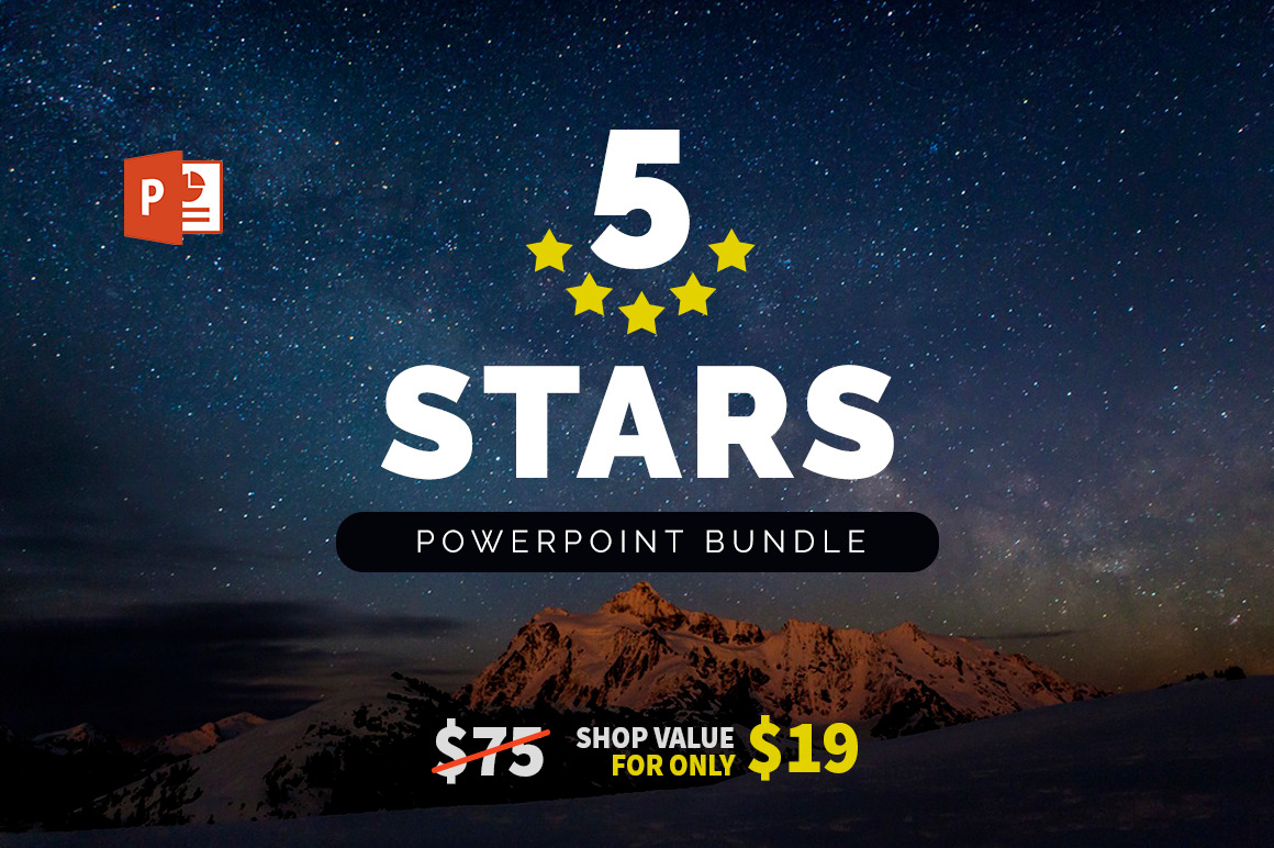 Five Stars | Powerpoint Bundle, a Presentation Template by Zacomic Studios