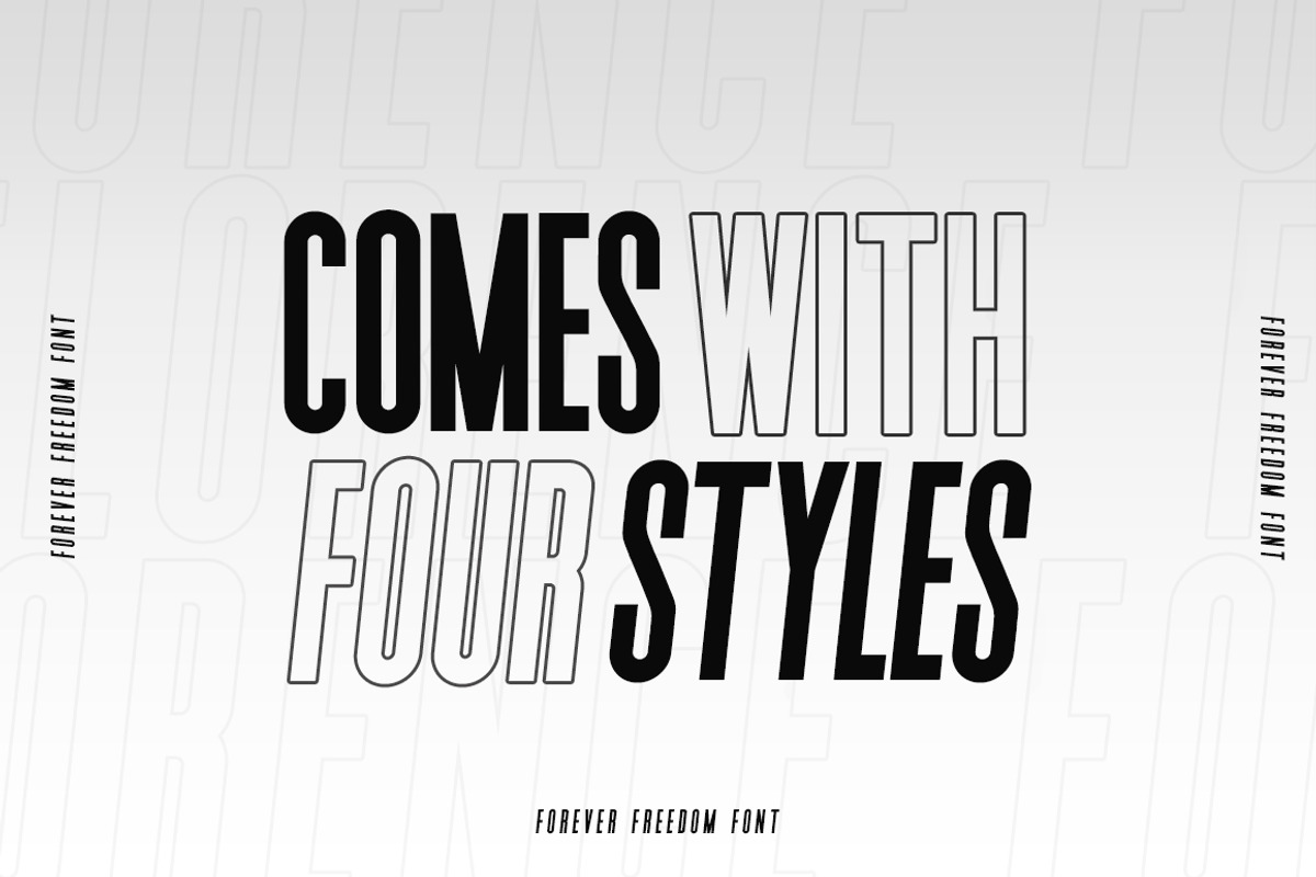 Forever Freedom Font Family, a Sans Serif Font by Salt & Pepper Designs