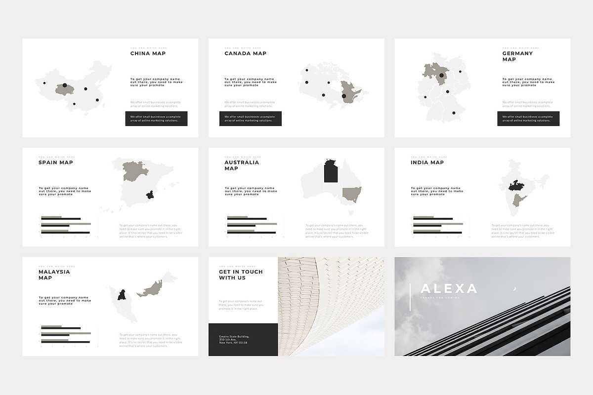 Alexa Minimal PowerPoint Template, a Presentation Template by slidequest