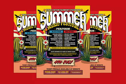 Summer Flyer Template | Flyer Templates ~ Creative Market