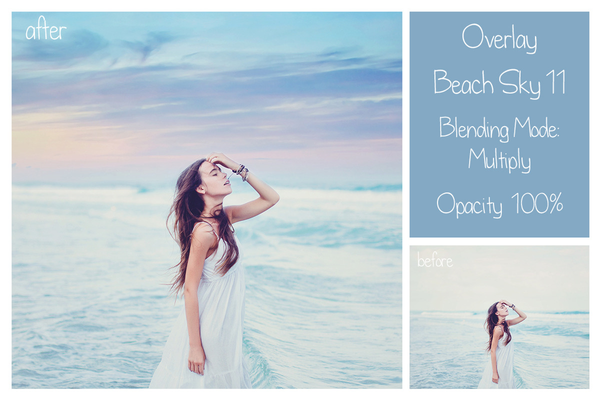 30 Beach Sky Overlays, a Texture Graphic by LovePhotoMoment