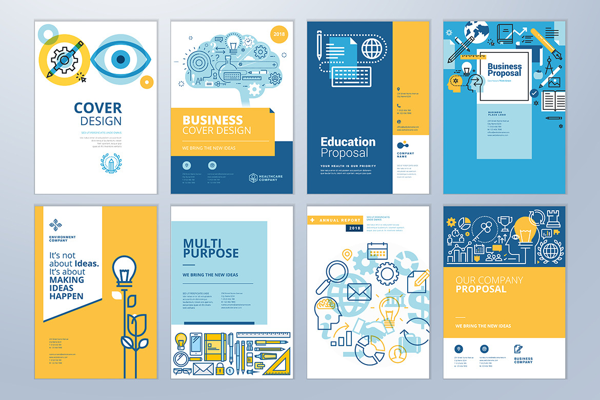 Brochure cover designs for education, a Background Graphic by PureSolution