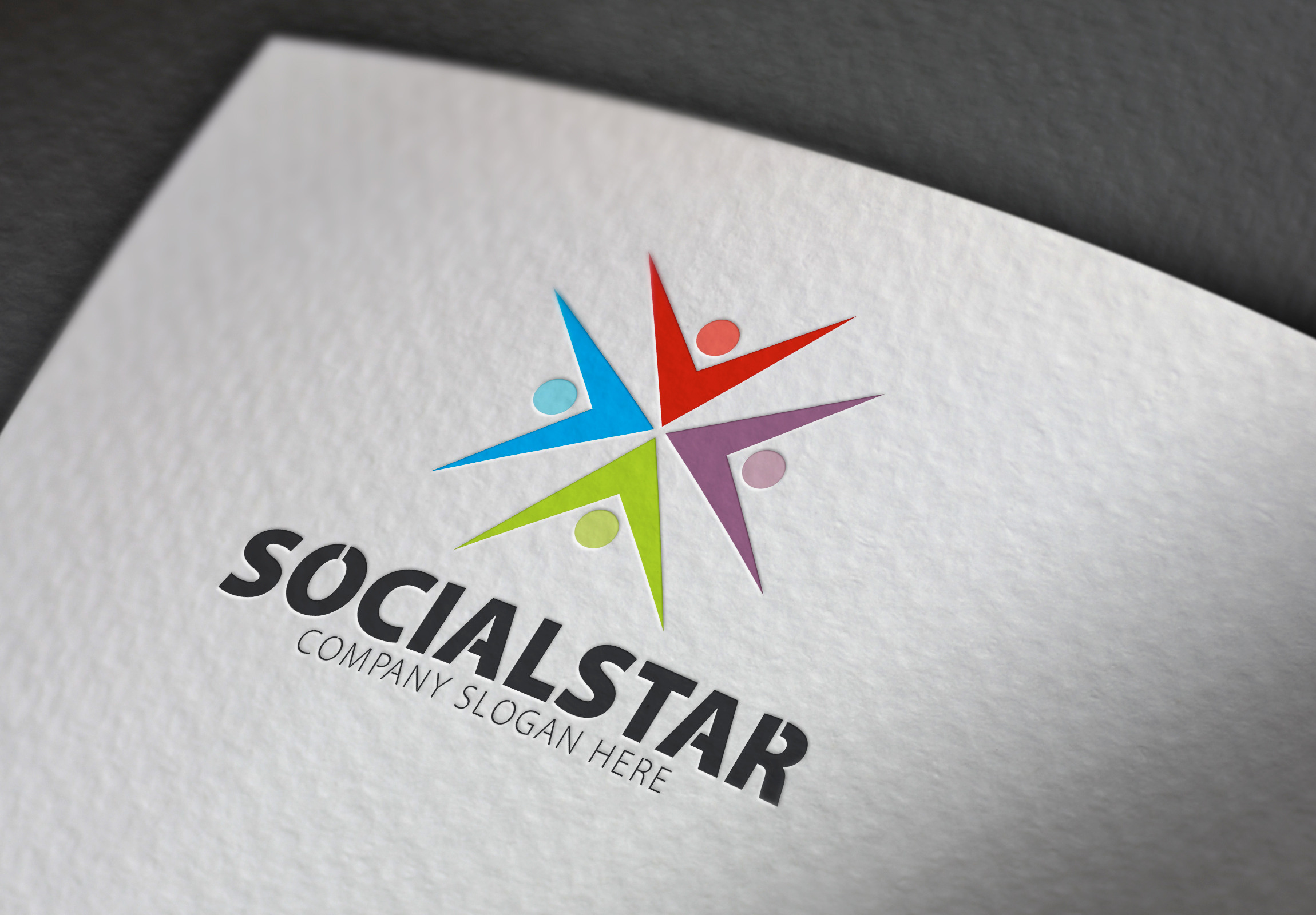 Social Star Logo, a Branding & Logo Template by essegraphic