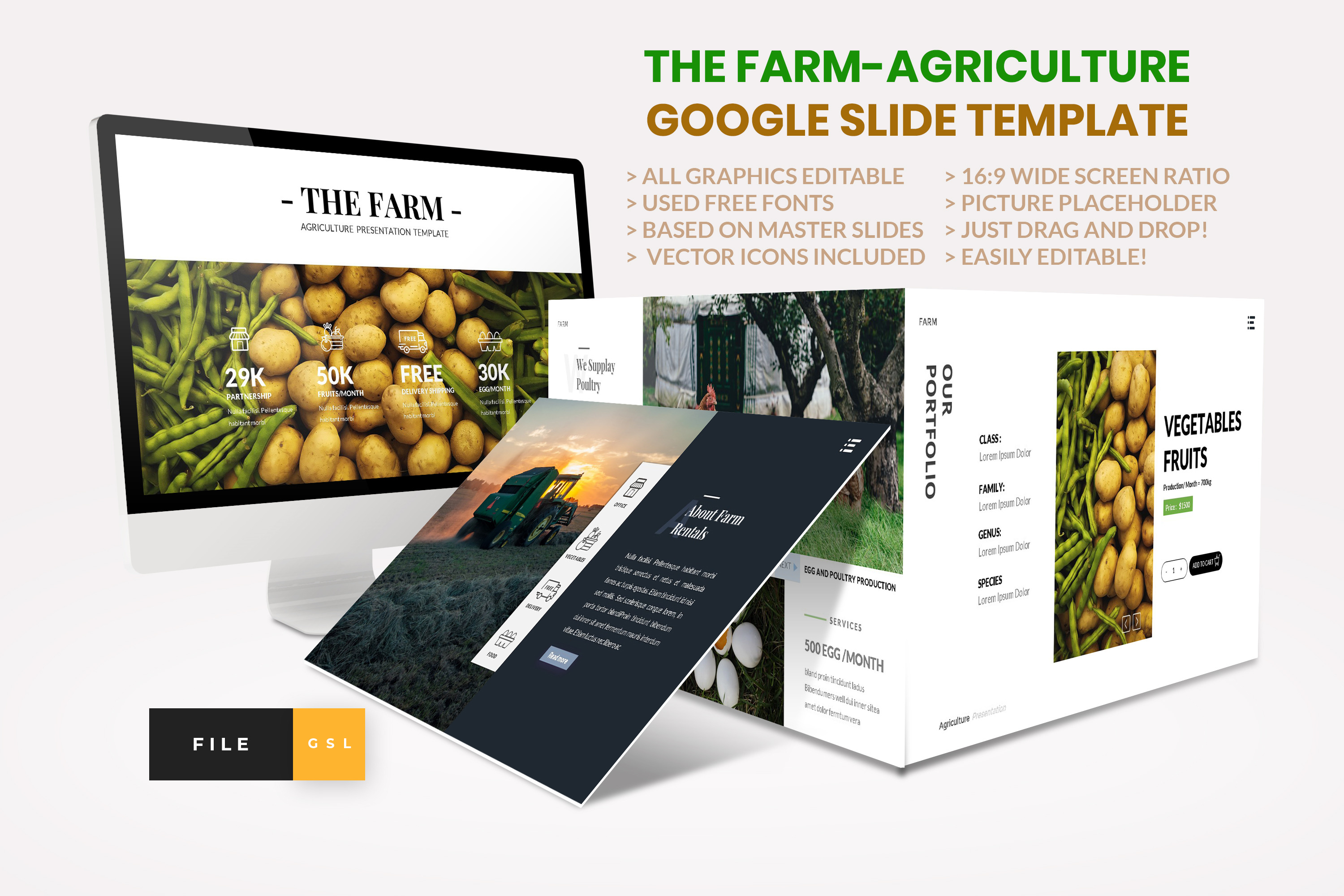 Agriculture Google Slide Template, a Presentation Template by Art StoreID