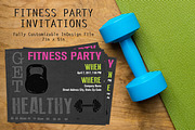 Workout Fitness Party Invitation, an Invitation Template by BF Studios