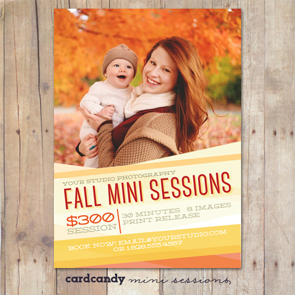 Fall Mini Session Template, a Flyer Template by cardcandy