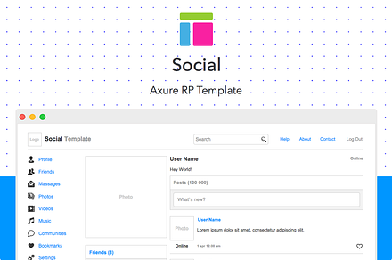 Axure template / Media, a Websites & App Template by Axemplate