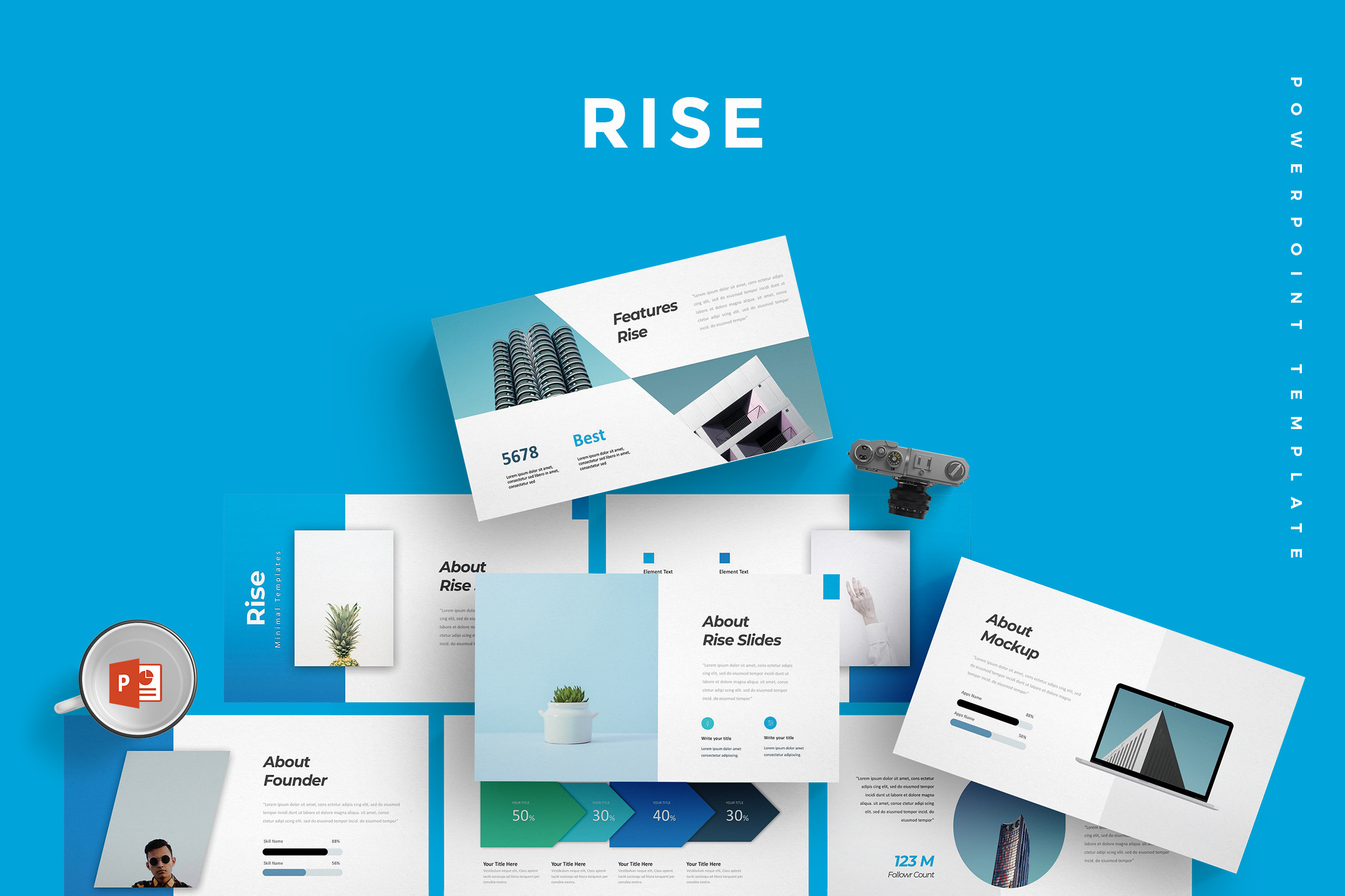 Rise - Powerpoint Template, a Presentation Template by AQR Studio
