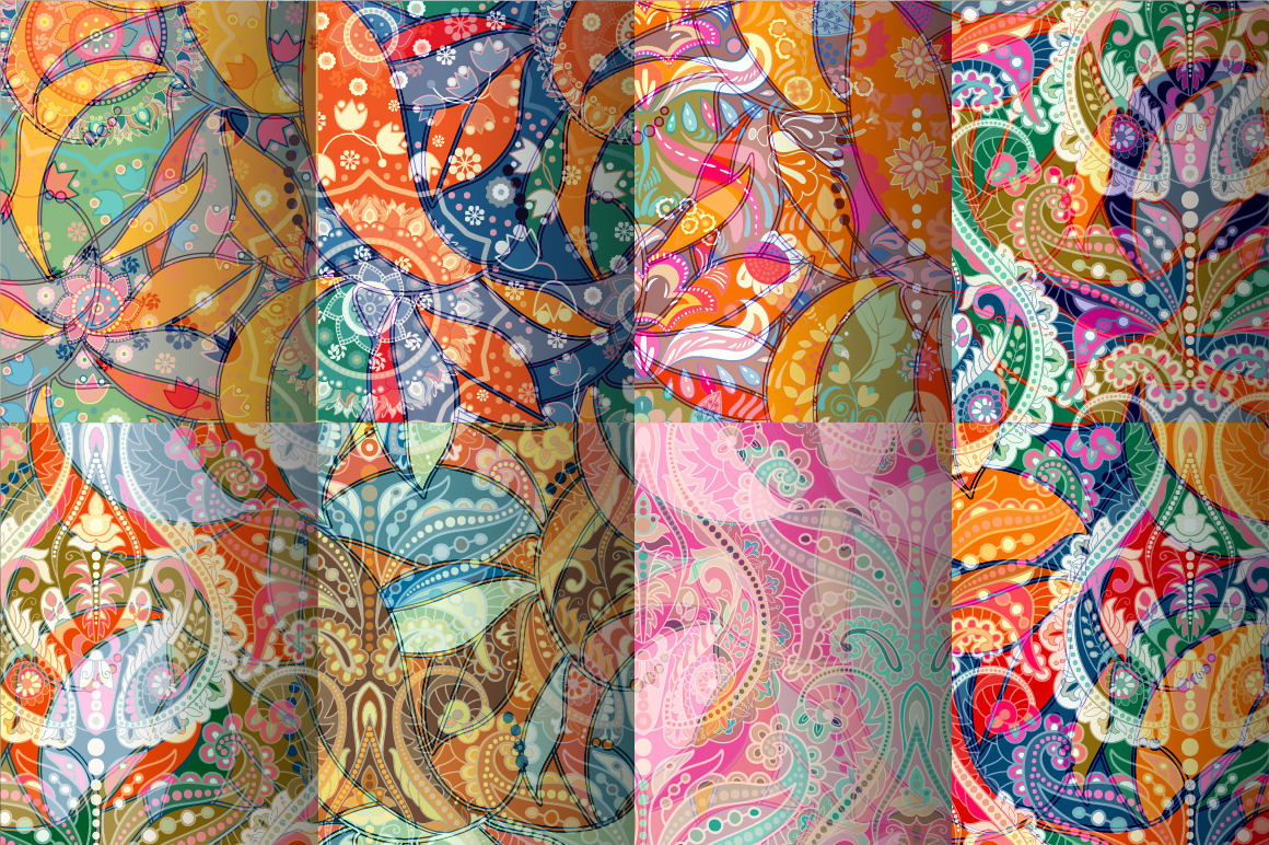 8 Indian Seamless Patterns, a Pattern Graphic by Sunny_Lion